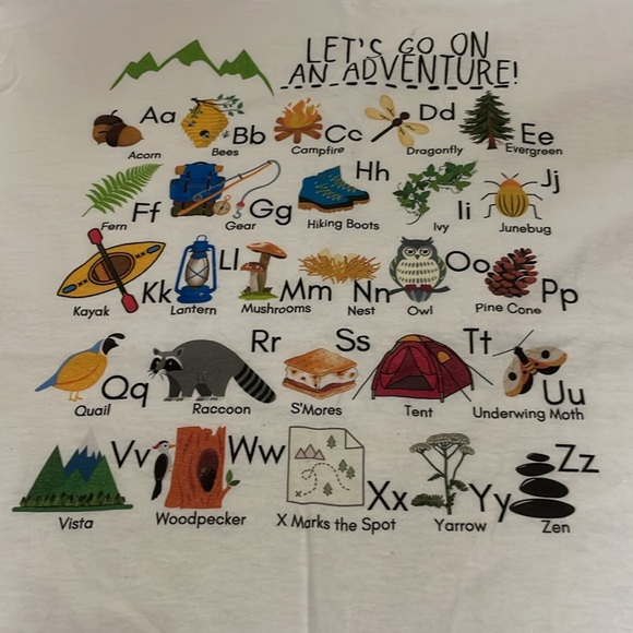 Gildan | Shirts & Tops | Adventure Alphabet Shirt Unisex | Poshmark